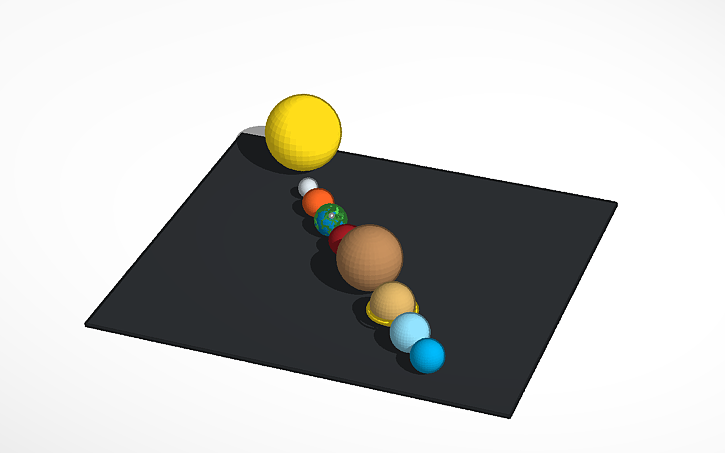 3D design Sistema solar | Tinkercad