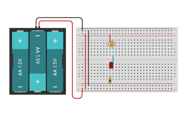 Circuit design LED circuit with a photoresistor | Tinkercad Circuit design LED circuit with a photoresistor | Tinkercad