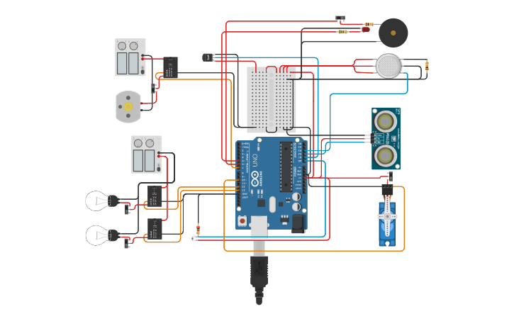 Circuit design Home Automation using Arduino | Tinkercad