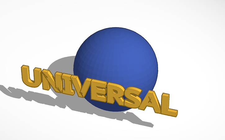 3D design universal Logo | Tinkercad