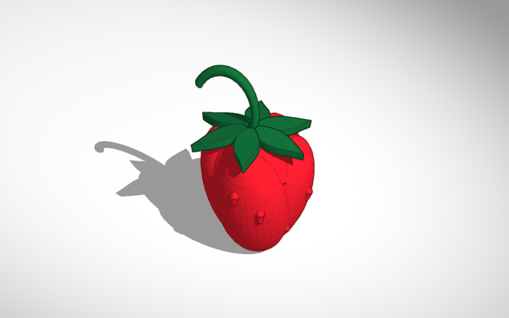 3D design strawberry servingofshapes | Tinkercad