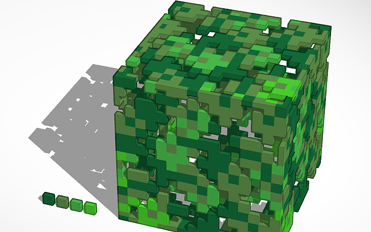 3D design Minecarft leaf block | Tinkercad