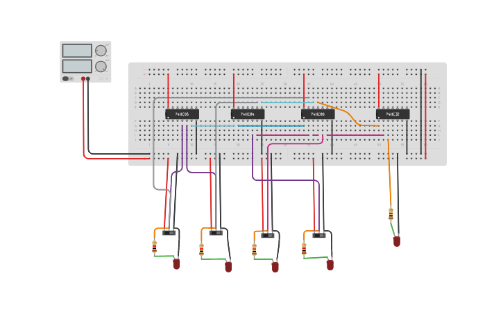 Circuit Design 2 Bit Magnitude Comparator Ab Tinkercad
