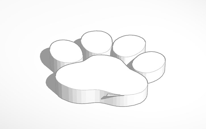 3D design paw | Tinkercad