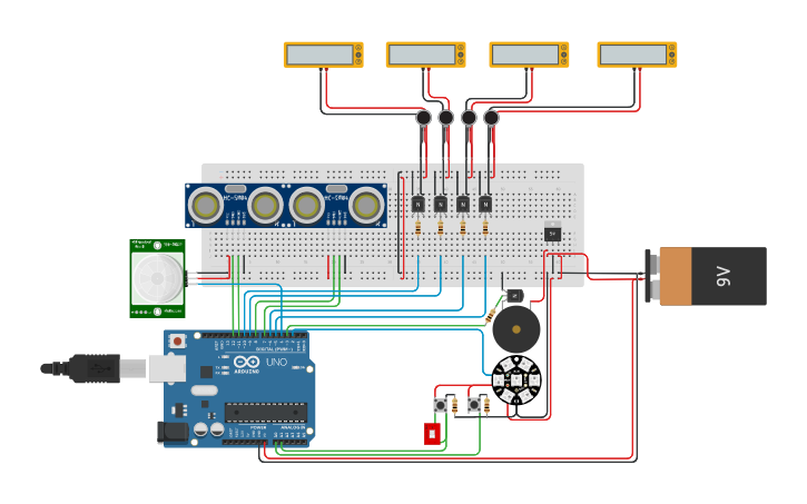 Circuit design Blind-Stick | Tinkercad