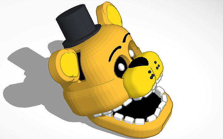 3d Design Copy Of Fnaf Golden Freddy Heads Tinkercad