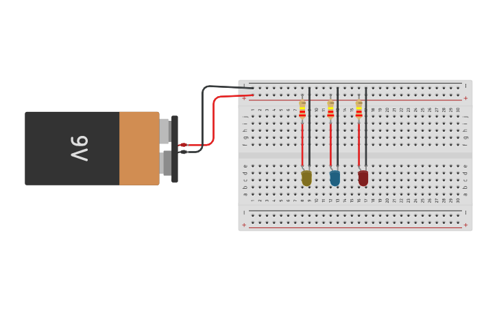 Circuit design CIRCUITO LED EN PARALELO | Tinkercad
