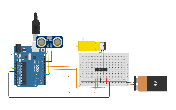 Circuit design Adaptive cruise control | Tinkercad
