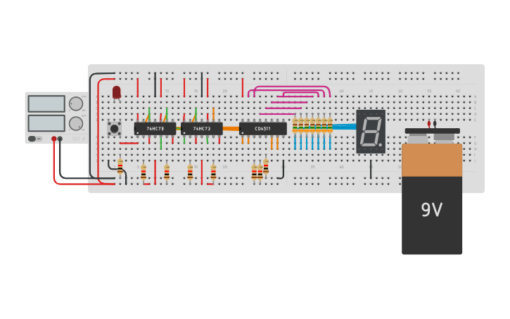 Circuit Design Contador Binário Com Flip Flop Jk Tinkercad