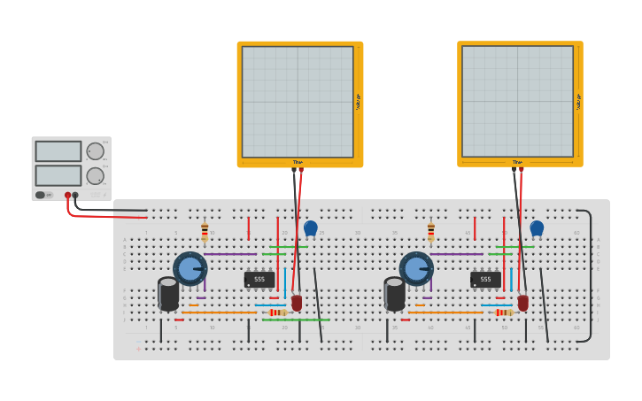 Circuit design Aula 18/05 - Osciloscópio 2 - EA1 | Tinkercad