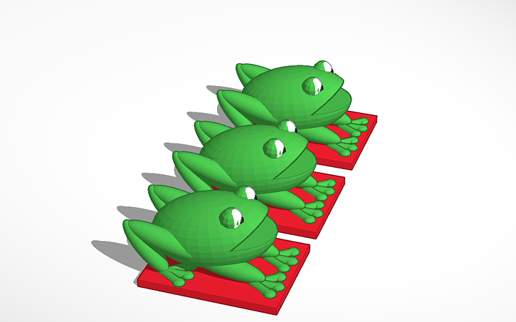 3D design Frog Game - 3 Pieces | Tinkercad