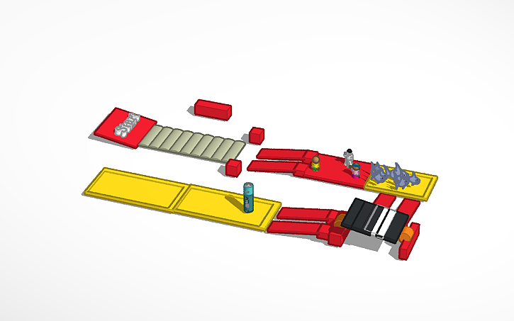 3d Design Obstacle Avoidance Track Tinkercad