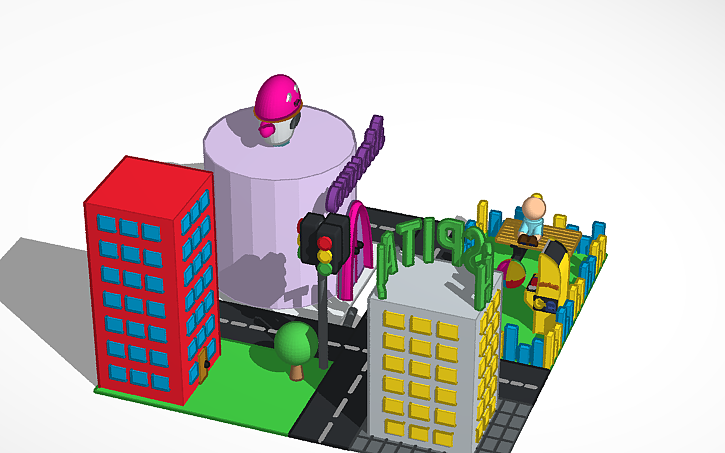 3D design 3d city | Tinkercad