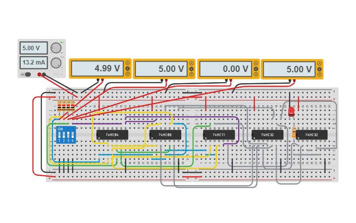 Circuit design f(A, B, C, D) = AB̅ + AC + B̅D̅ + AB̅C̅+ AB̅D̅ + AB + AC ...