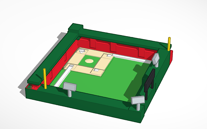 3D design baseball stadium | Tinkercad