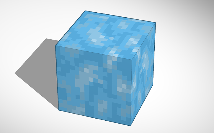 3D design Minecraft Ice Block | Tinkercad