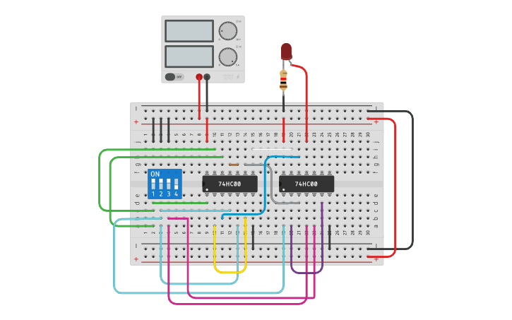 Circuit design Using NAND gates | Tinkercad