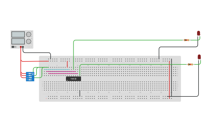Circuit design 4-2 encoder | Tinkercad