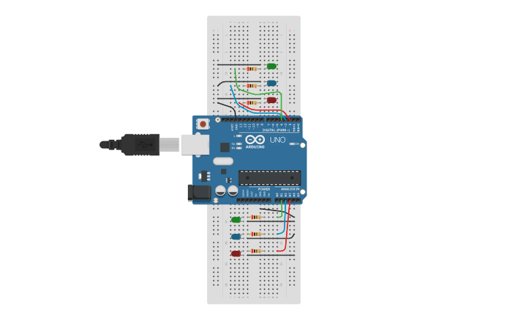 Circuit design Placa prueba | Tinkercad