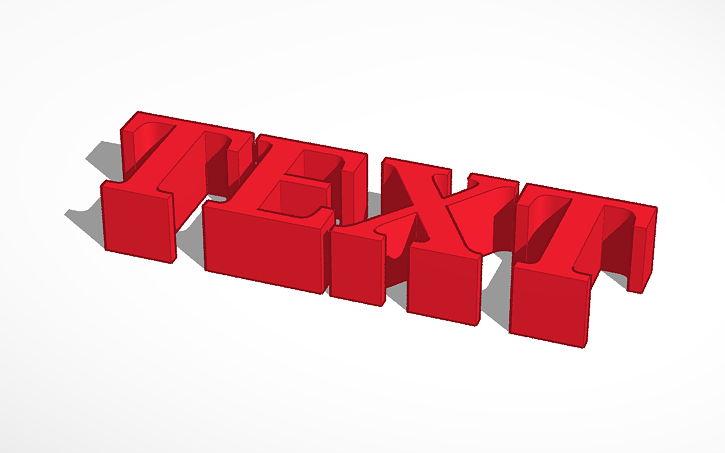 3d Design Text Tinkercad