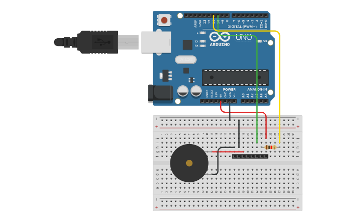 Circuit design DFPlayer Miniを使ってmp3音源を再生する回路 | Tinkercad